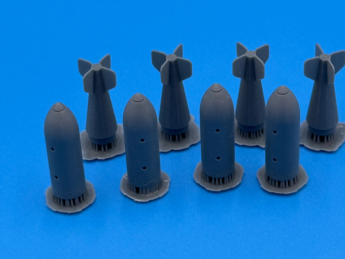 48273 RAF 1000LB Retarded Fin Bomb (4) – Phase Hangar Resin