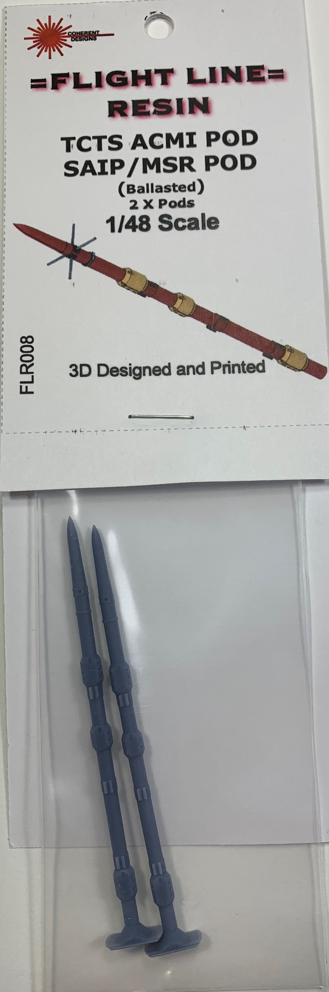 FLR009 1/48 TCTS ACMI Pod SAIP/MSR Pod (Ballasted) – Phase Hangar Resin