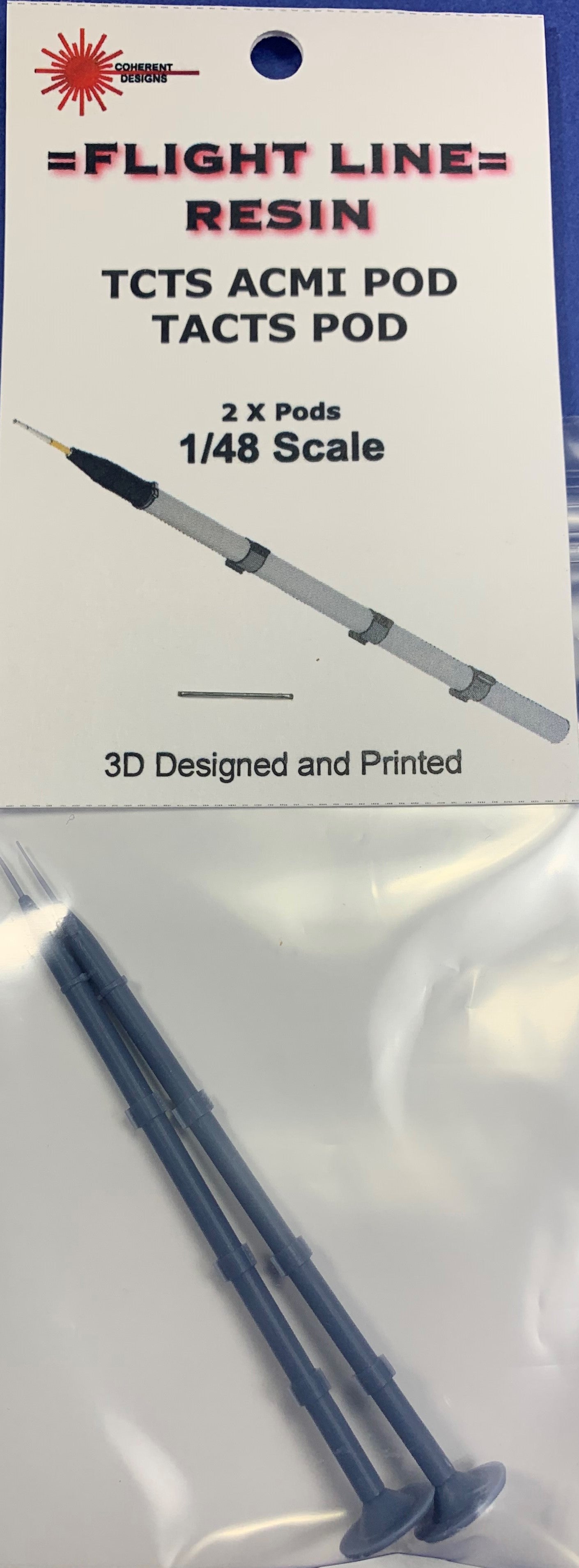 FLR002 1/48 TCTS ACMI Pod, TACTS Pod – Phase Hangar Resin